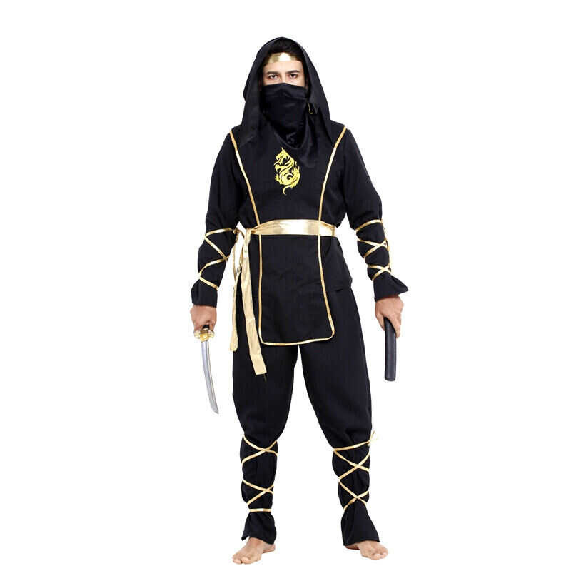 Adult Men Ninja Cosplay Costume Carnival Male Party Japanese Samurai ...