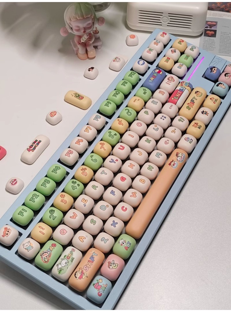 Crayon Shin-chan Keycap MOG Profile 140 Keys PBT Five-sided Dye ...