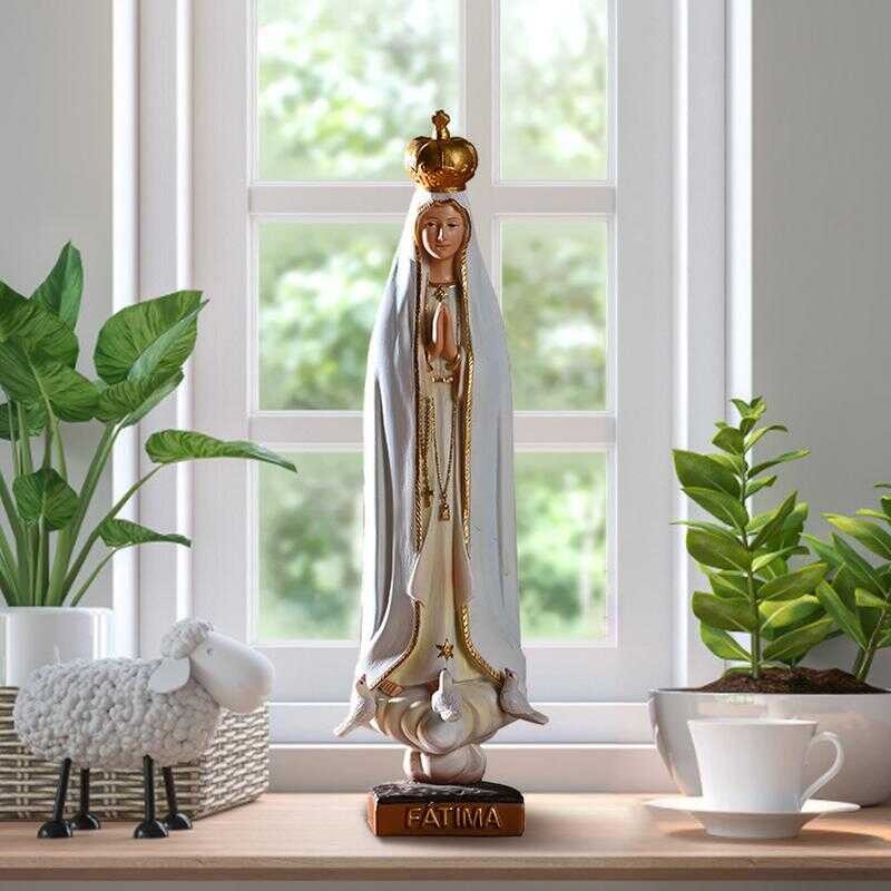 Our Lady Of Fatima Virgin Mary Figure For Tabletop Catholic Home Decor ...