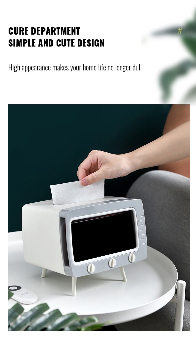Multifunctional Tissue Box TV Shape Paper Tissue holder Mobile Phone ...