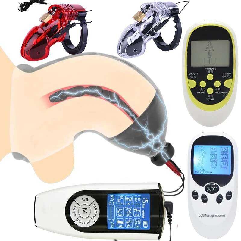 Electro Stimulate Horse Eye Stick Electric Shock Chastity Cage Taser ...