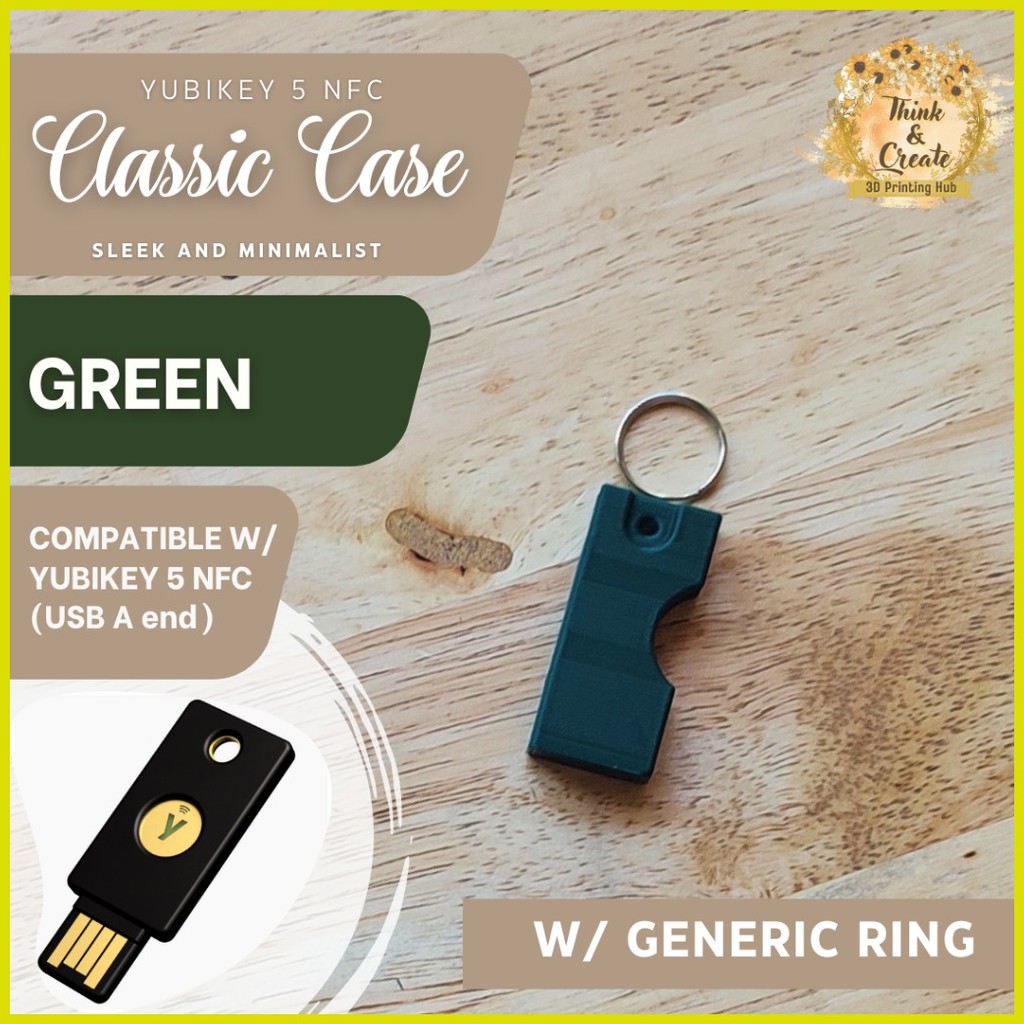 Yubikey 5 NFC Classic Case / Holder for Yubikey 5 NFC (for USB A end ...