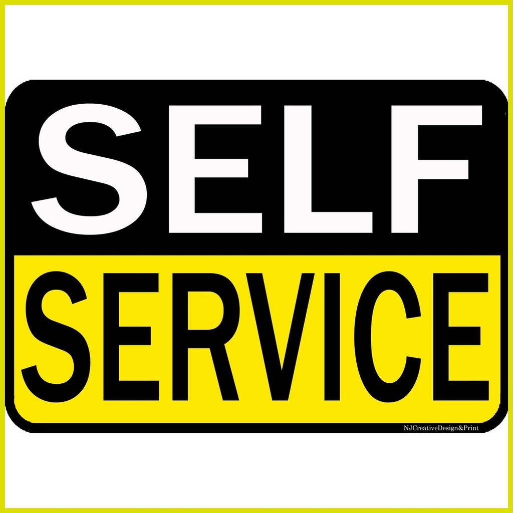 ⇨ 100% Self Service-A4 Laminated Signage | Shopee Philippines