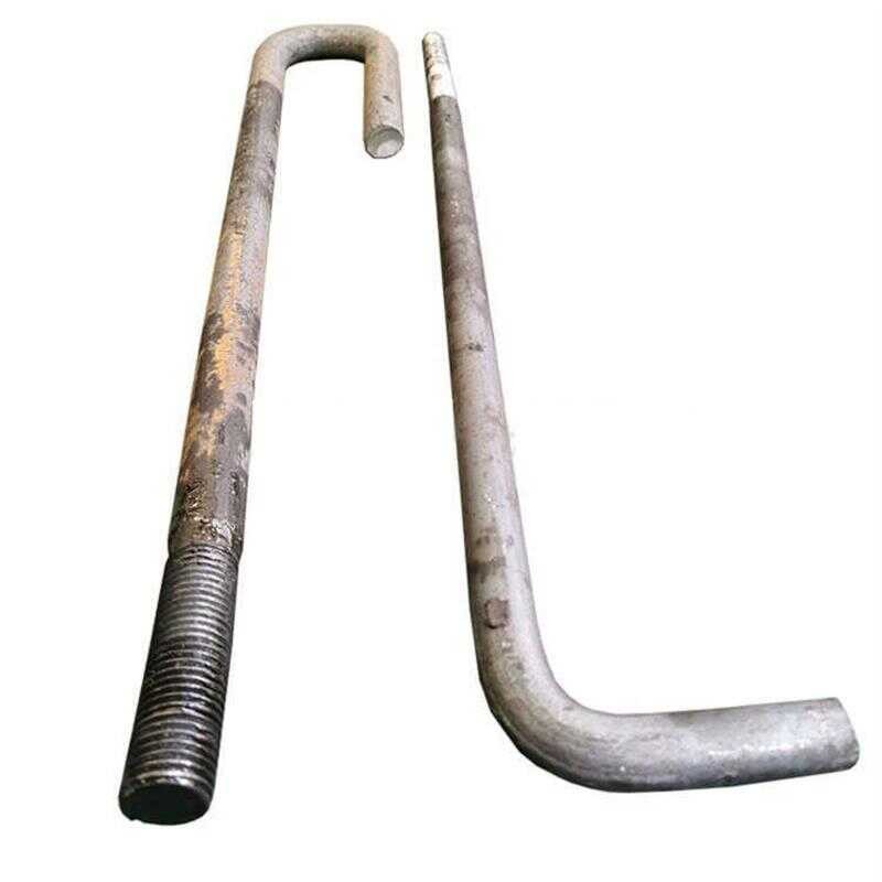 Q235B Pre embedded anchor bolt steel structure 7-shaped L-shaped ...