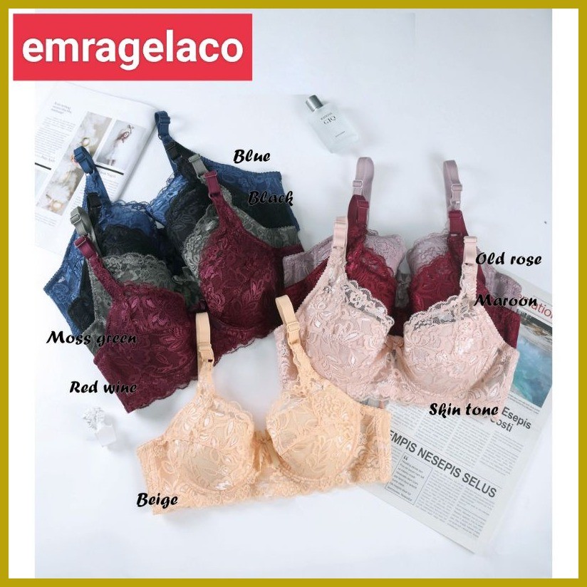 ☸ ⚾︎ ♒ #B016 LADIES UNDERWIRED LACE NO FOAM BRA CUP C SIZE:34/36/38/40/42 | Shopee Philippines