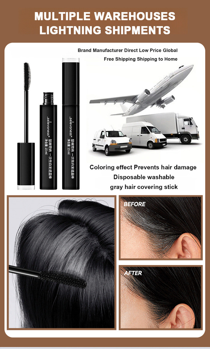 Disposable Gray Hair Covering Stick Hair Color Pen Quick Color Beauty ...