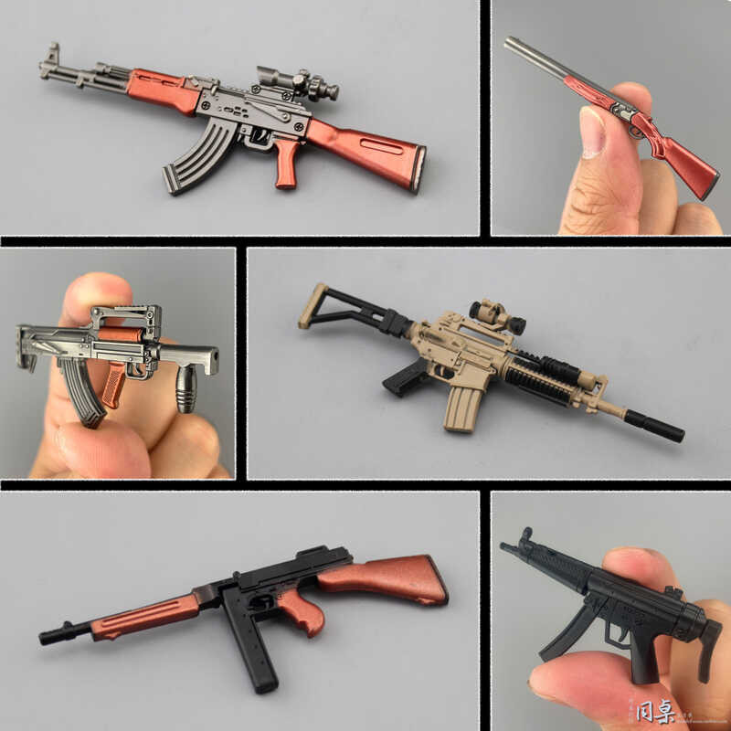 88 Weapon Model 1/12 Soldier Accessories Figma Mini AKM Mac Gangster ...