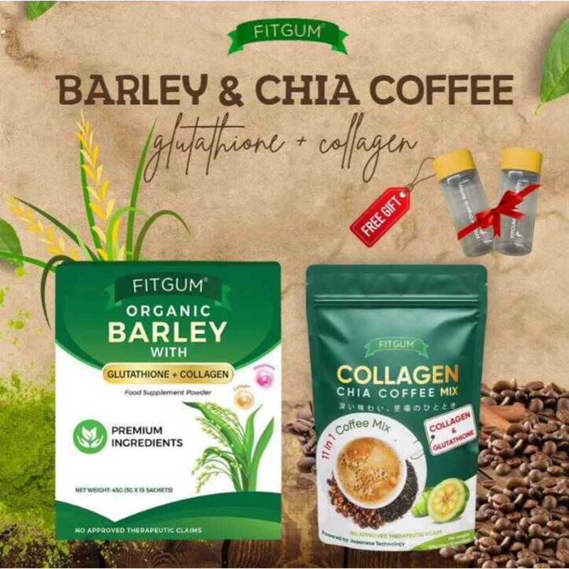 763 [Old & NEW Version] Fitgum Barley Green Powder With Glutathione ...