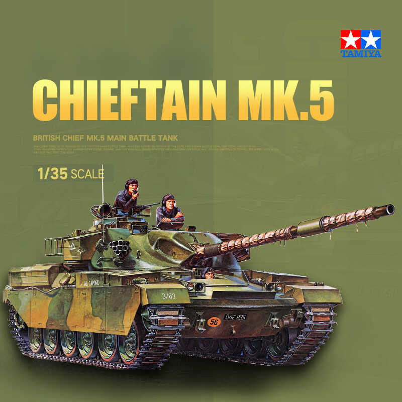 TAMIYA Assembled Model Kit 35068 British Chieftain .5 Main Battle Tank ...