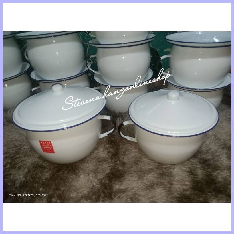Enamel Chamber Pot Elegant Sartin Arinola Lusa for Modern Comfort ...