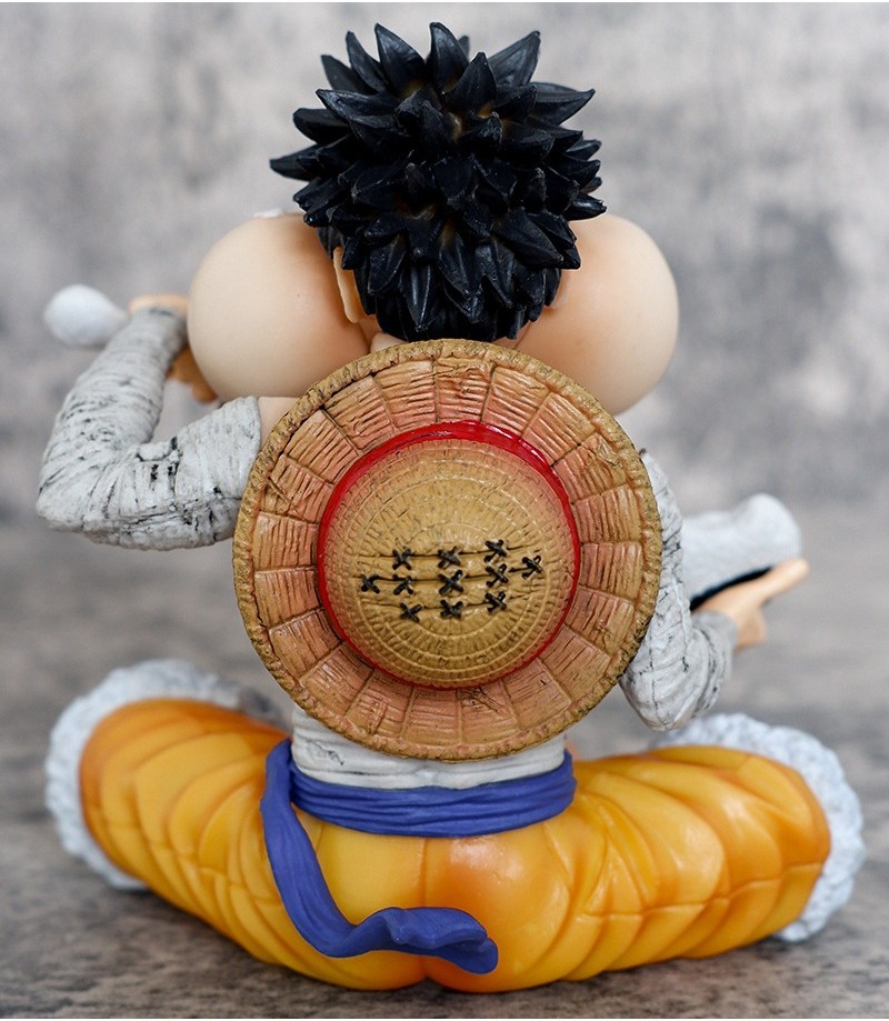 One Piece Dinner Series GK Luffy Eating Meat Sitting Desktop Decoration ...