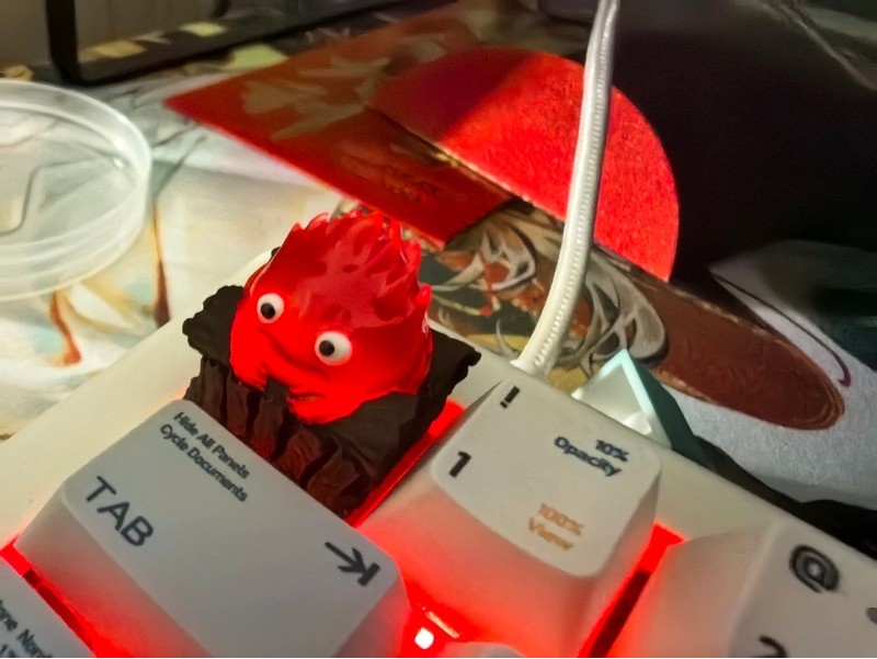 Calcifer Keycap Cute Cartoon 3D Creative Cute MX Switch Mechanical ...
