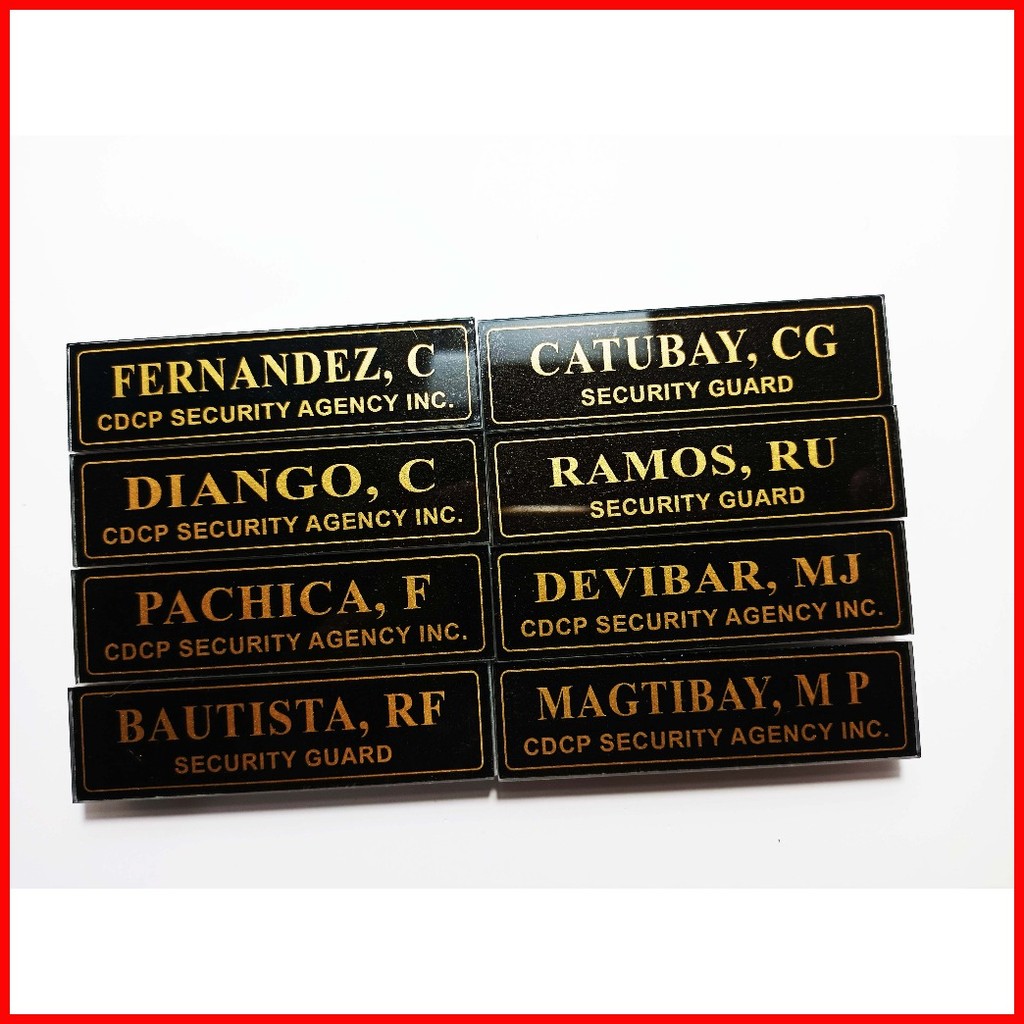 ๑ ⚾︎ Security Nameplate/ Name badge / Name tag | Shopee Philippines