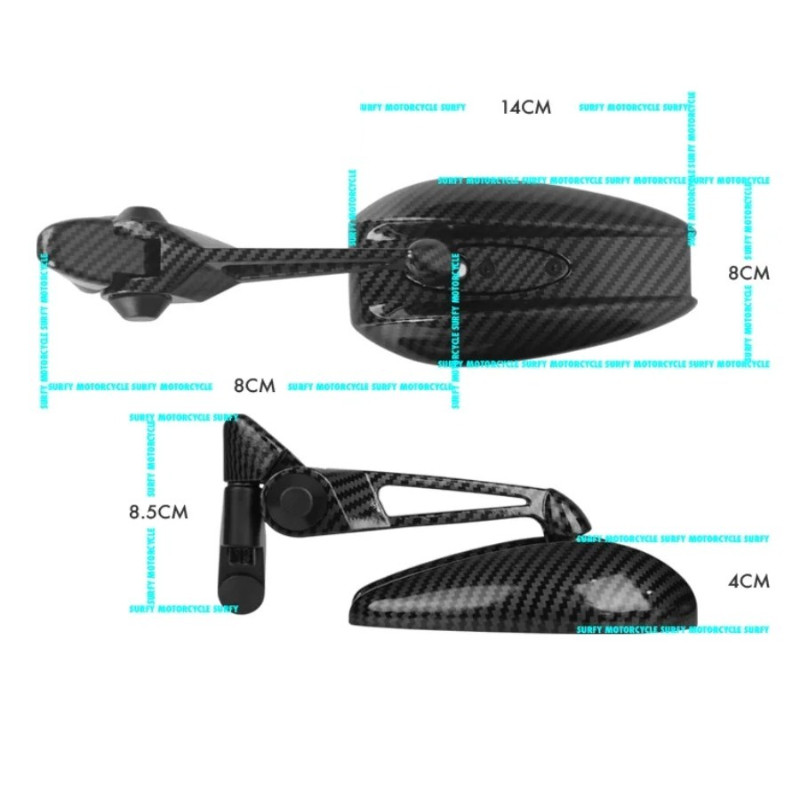 SALE NOW CARBON ALLOY！】Street King Motorcycle Side Mirror V3 360 ...