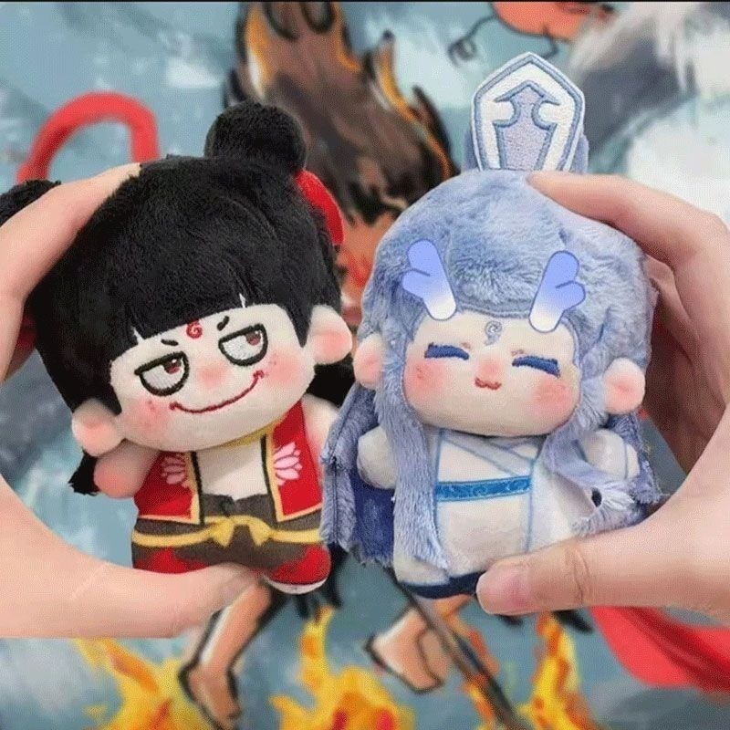 Cute Nezha 2 Anime Cartoon Plush Doll 10CM Kawaii Chinese Nezha Ao Bing ...