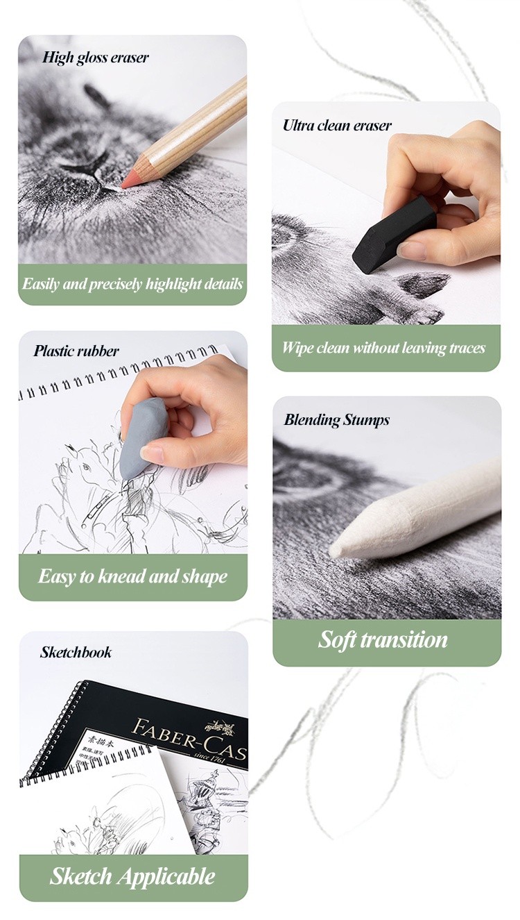 Angel Mark Faber-Castell Matte Sketch Pencil Art Graphite For Shading ...