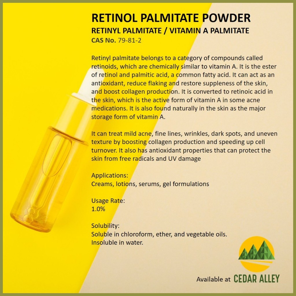 ⚽︎ ∈ Retinol Palmitate Powder 25g / Retinyl Palmitate / Vitamin A ...