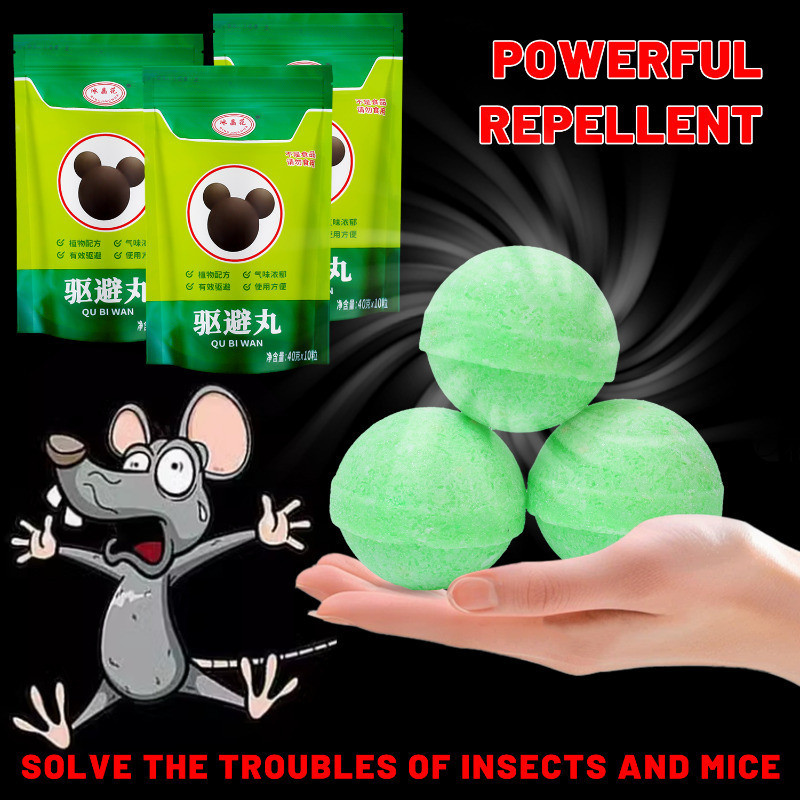 Powerful Rat Mouse Repellent Ball - Mouse Repeller Peppermint Tablets ...