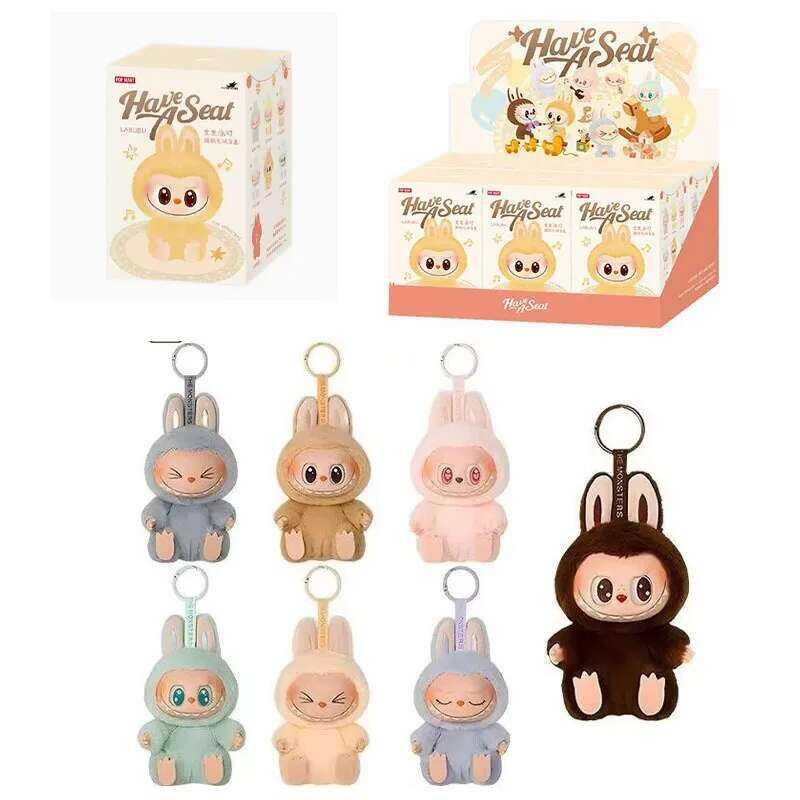 Original Genuine Labubu V1 V2 Blind Box Sitting Party Action Popmart ...
