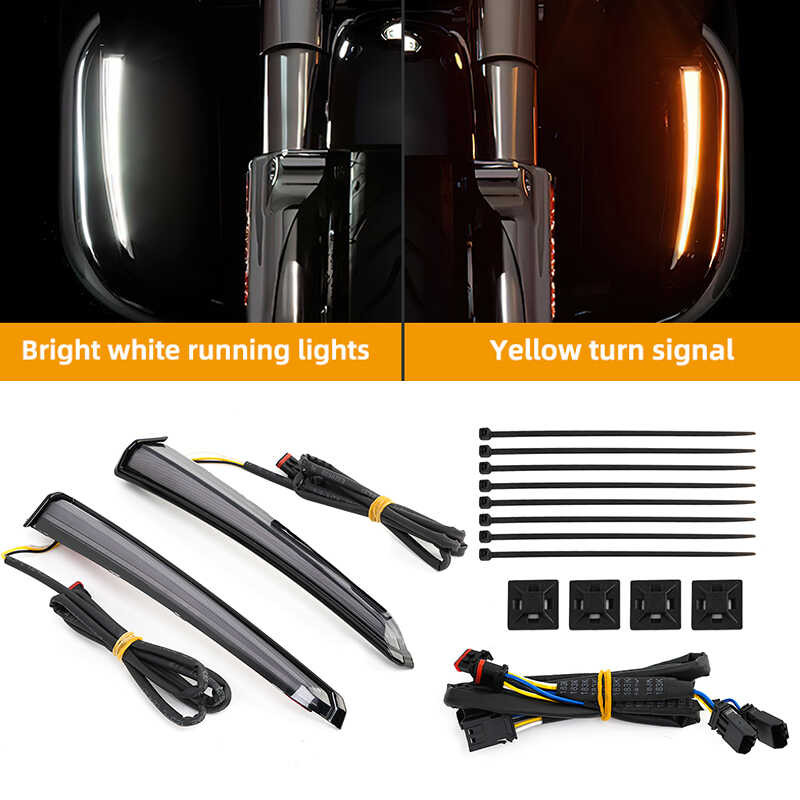Motorcycle 9 Accessories Lower Fairing Turn Signal Lamp LED Running ...