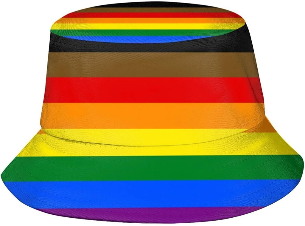 Rainbow LGBT Bucket For Men Women Packable Pride Sun Hats Fisherman Hat ...