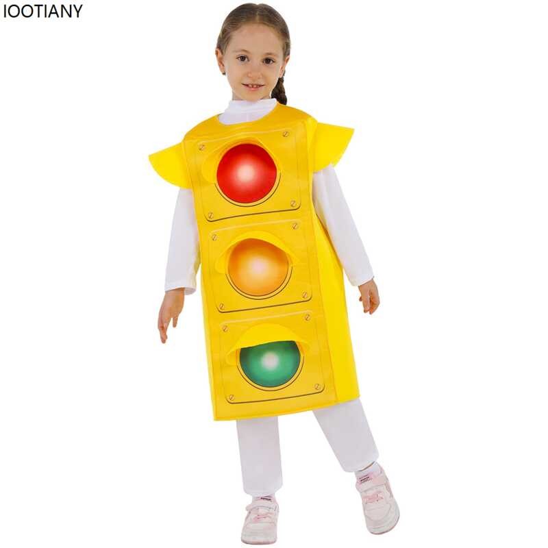 Halloween Kids Traffic Light Cosplay Costume Prescool Theme Party Stage ...