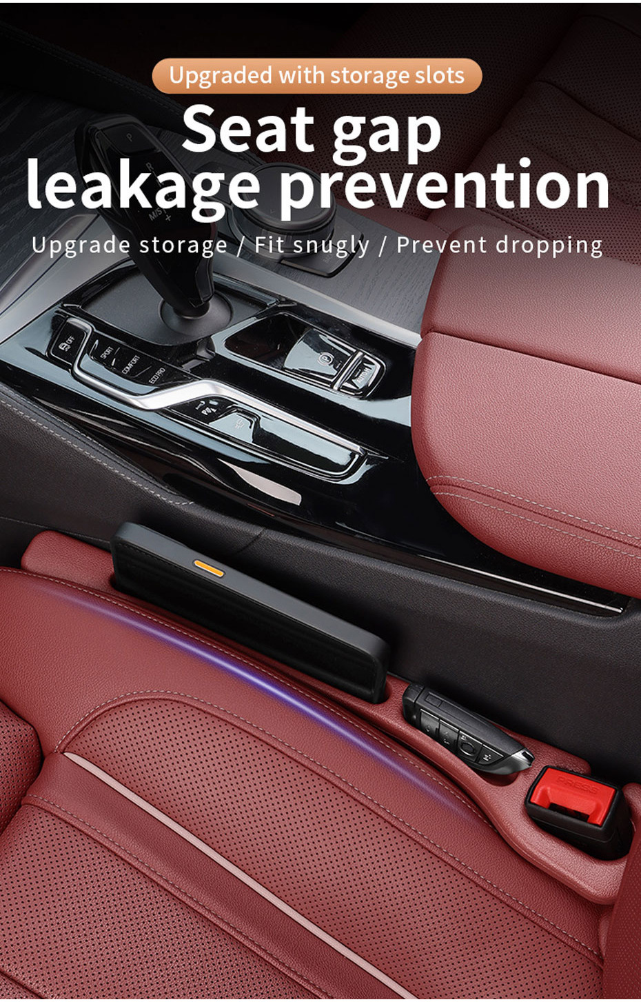 Car Seat Gap Filler Strip Flexible Seat Side Seam Leak-proof Plug Strip ...