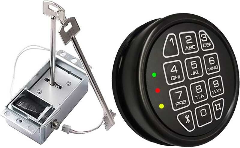 Gun Replacement Lock, Solenoid 2 Override Keys, Electronic Black keypad ...