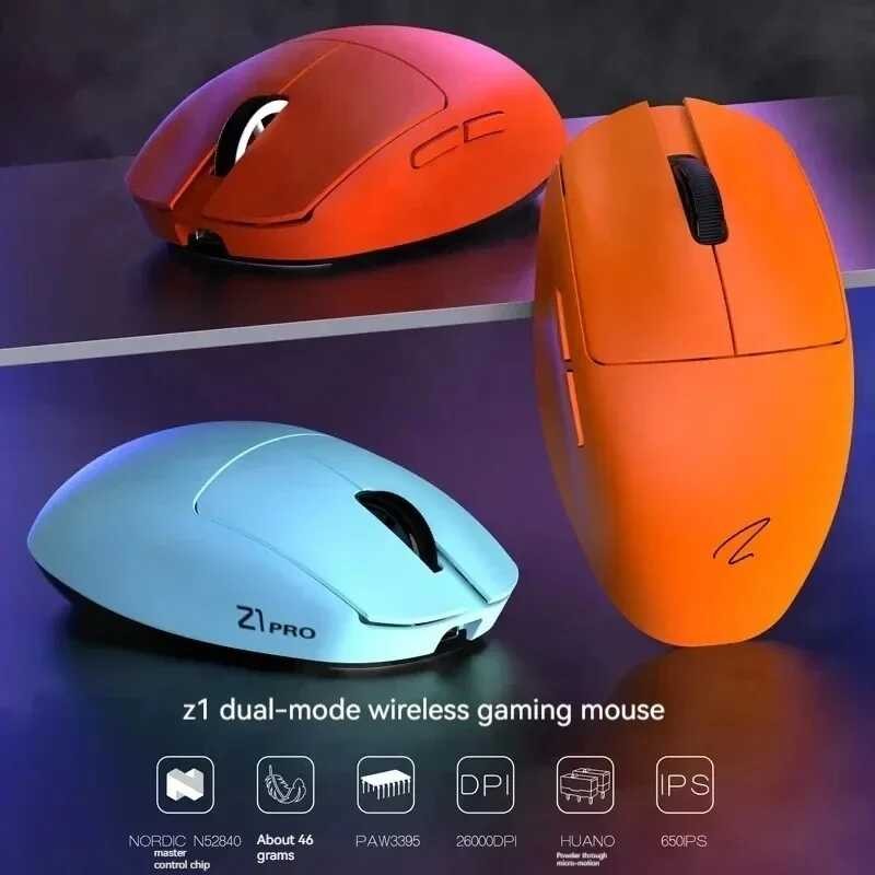 Z1 Zan Pro Mini Mouse Wireless Dual Mode Paw3395 26000Dpi Ergonomics Ultra Light Wireless Gaming ...