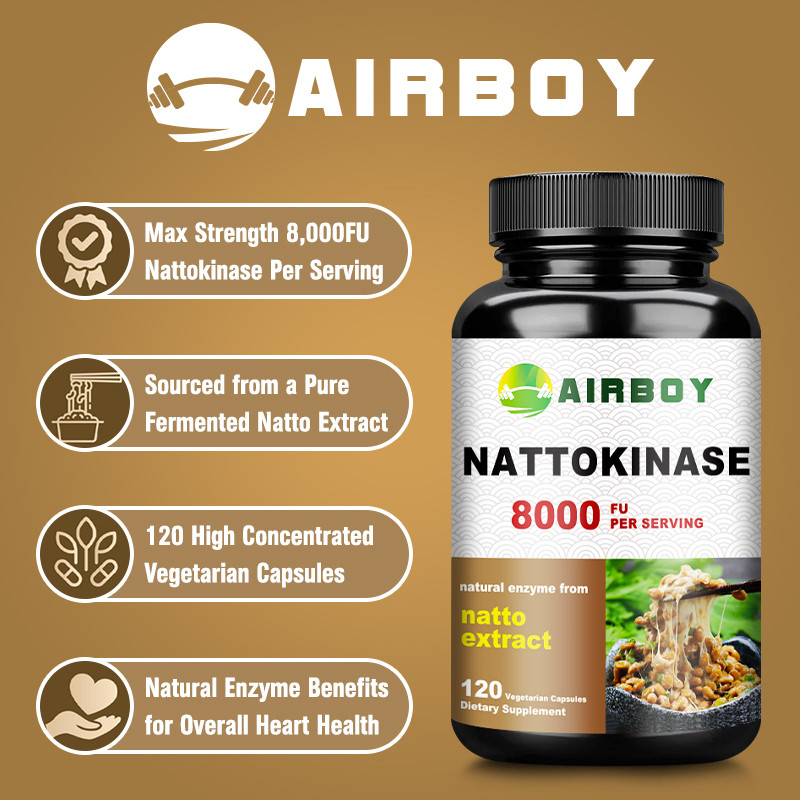 NATTOKINASE - 400 mg Natto Extract for Maximum Strength Enzymes and ...