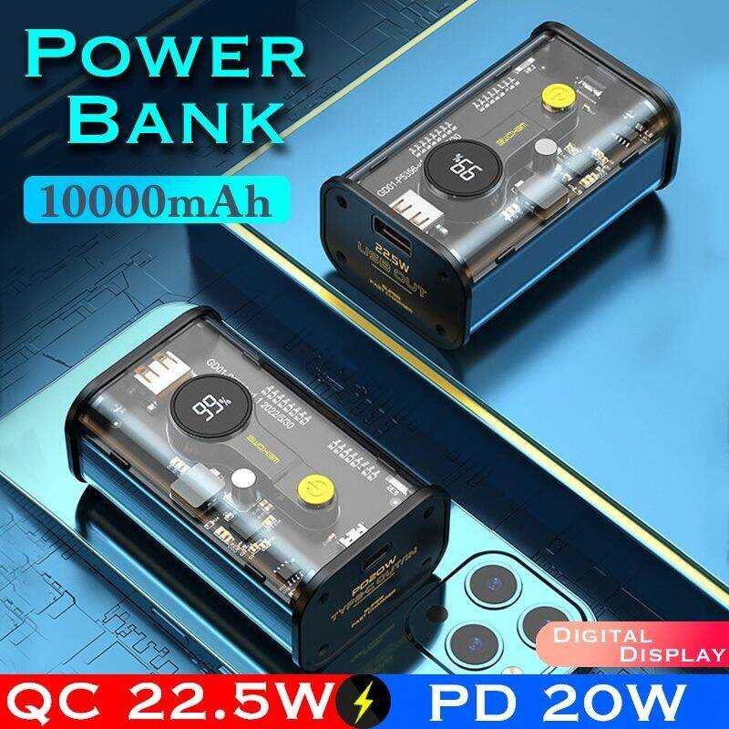 20000/10000Mah WME Transparent Powerbank QC 22.5W Pd20w Mini Portable ...
