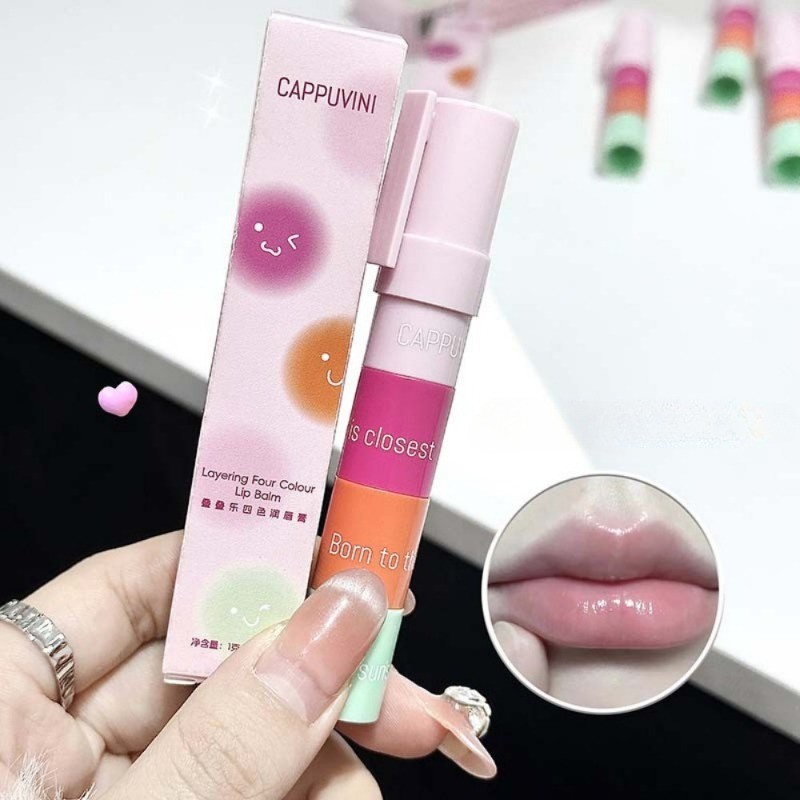 4-color Lip Balm Set for Dry LipsMoisturizing Travel-Sized Lip ...
