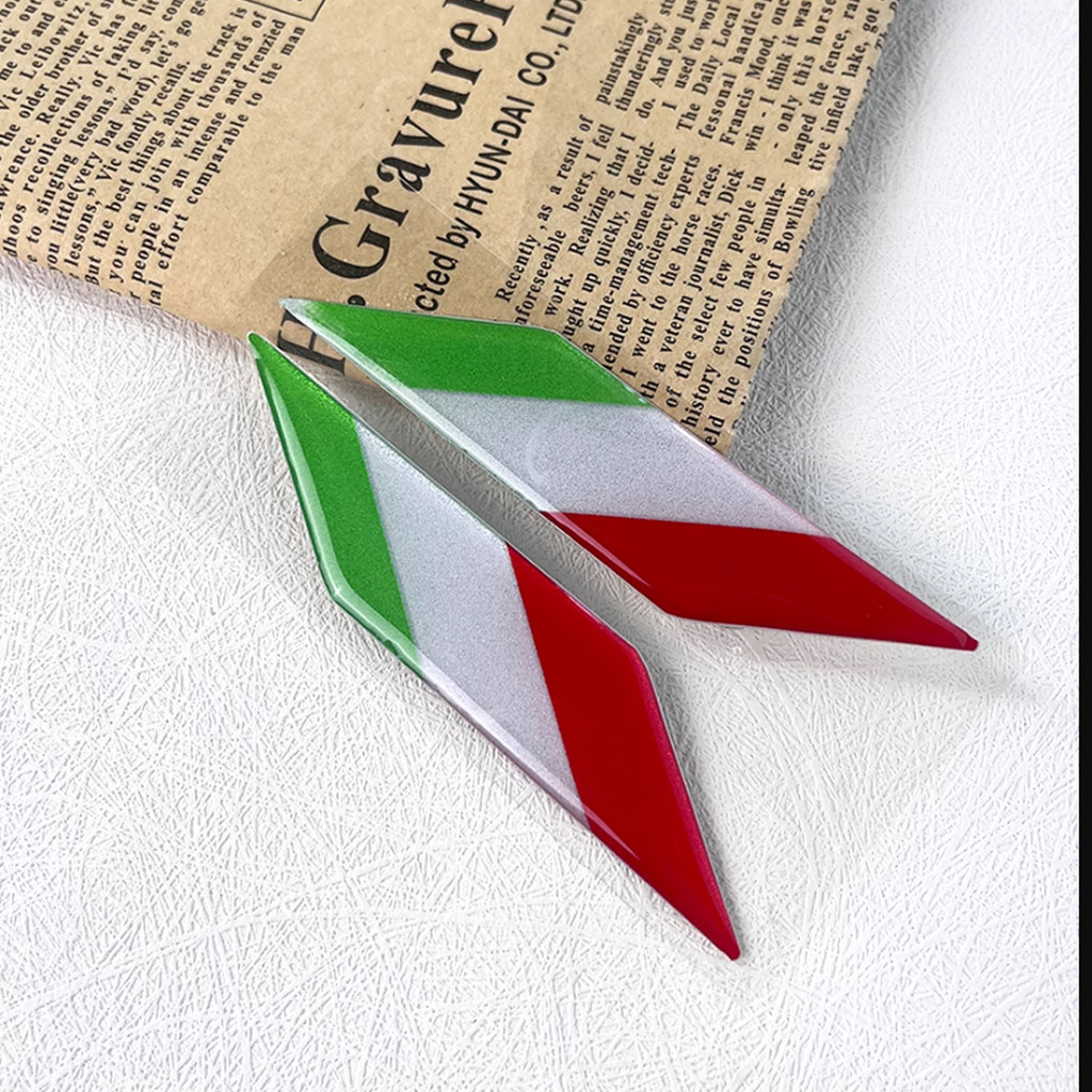 3D Resin Gel Italy Italian Flag Motorcycle Sticker Vespa Piaggio ...