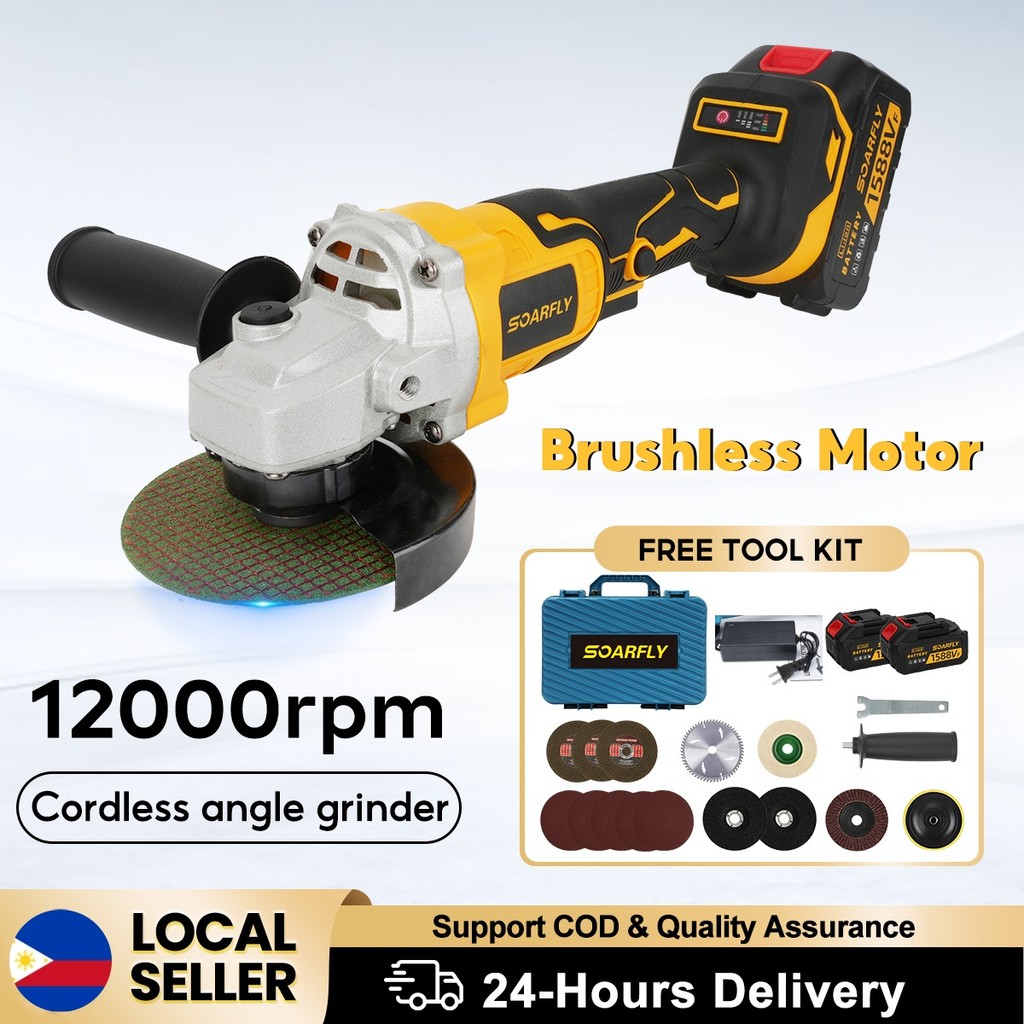 【25089 added to cart】Brushless Cordless Angle Grinder, Wireless ...