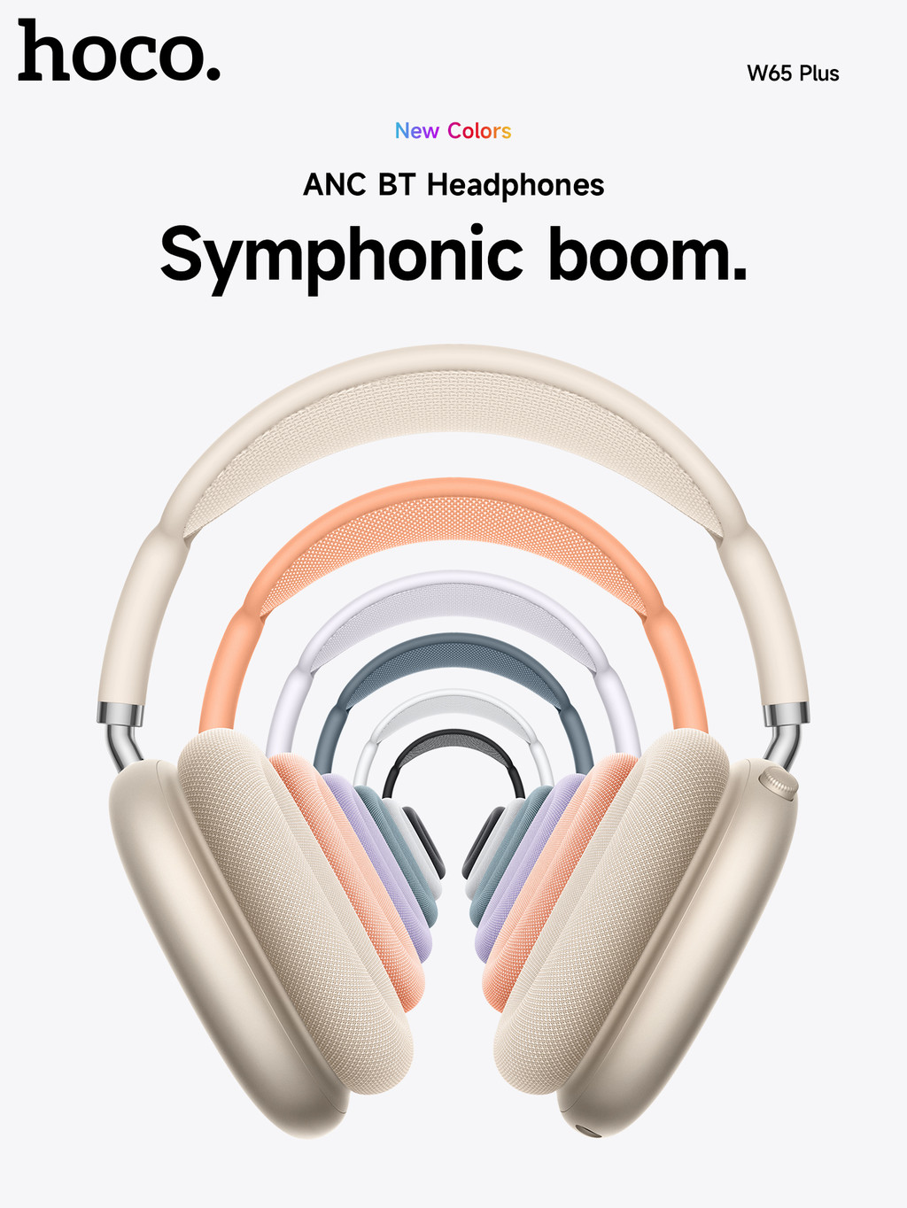 HOCO W65 Plus Wireless ANC Headphones Bluetooth Earphone Long Standby ...