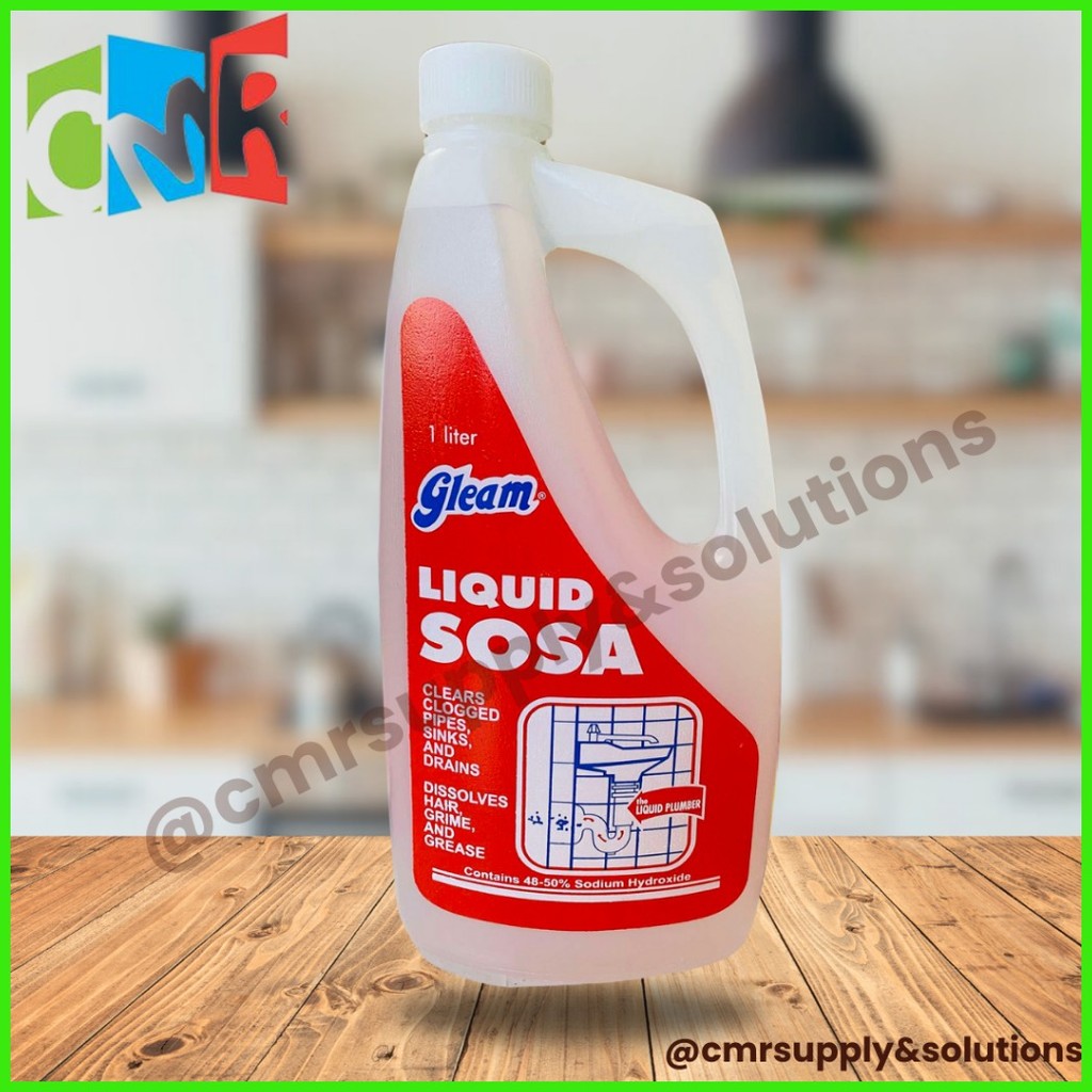 Gleam Liquid Sosa 500ML / 1Liter (SINK & DRAIN DECLOGGER) | Shopee ...