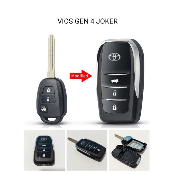 ♞TOYOTA VIOS GEN 4 JOKER XLE VARIANT 2019 TO PRESENT FLIP KEY | Shopee ...