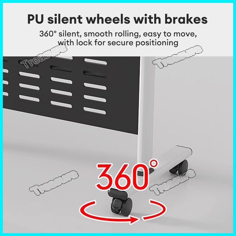 Foldable Table Conference Office Table With Wheels Heavy Duty Space ...