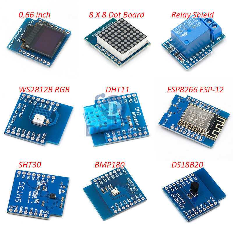 Esp8266 D1 Mini Pro Wifi Development Board Nodeu Ws2812 Rgb Dht11 Dht22 ...