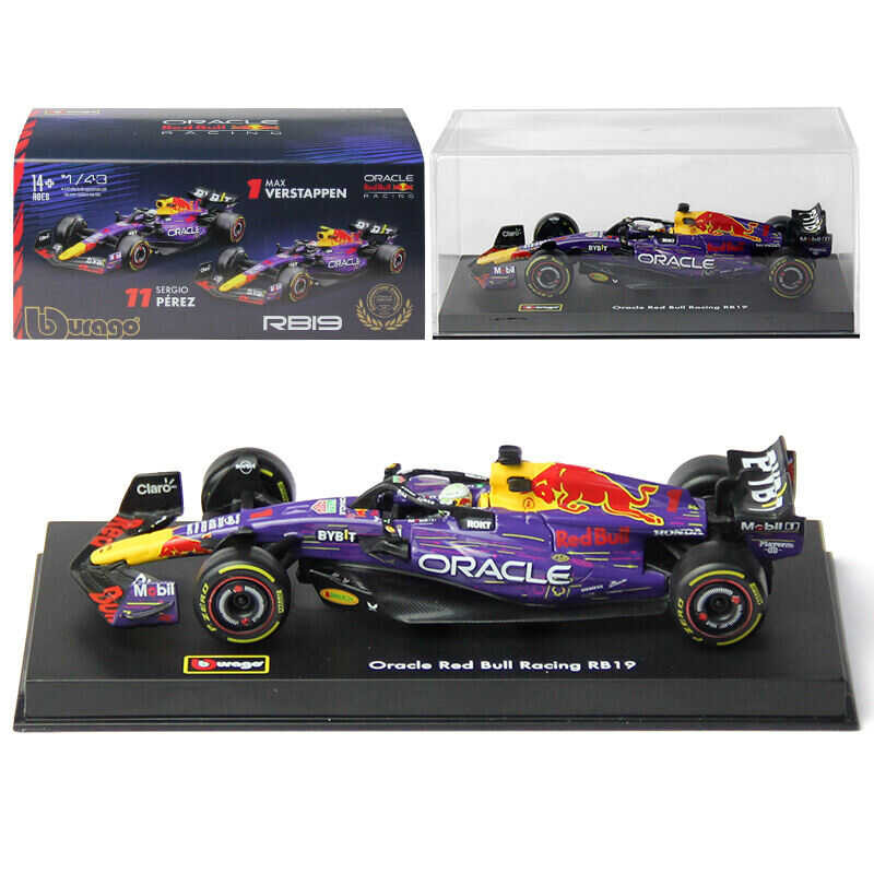 Bburago 1:43 ★ F1 Red Bull Rb19 Las Vegas GP #1 Verstappen #11 Perez ...