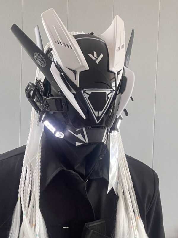 Cyberpunk Iron Blood Warrior Helmet Cosplay Full Face Functional Wind ...