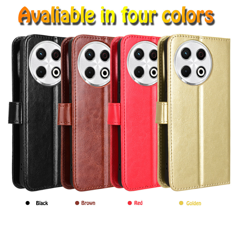 For Tecno Spark 30 Pro 4G Case Wallet PU Leather Back Cover Casing For ...
