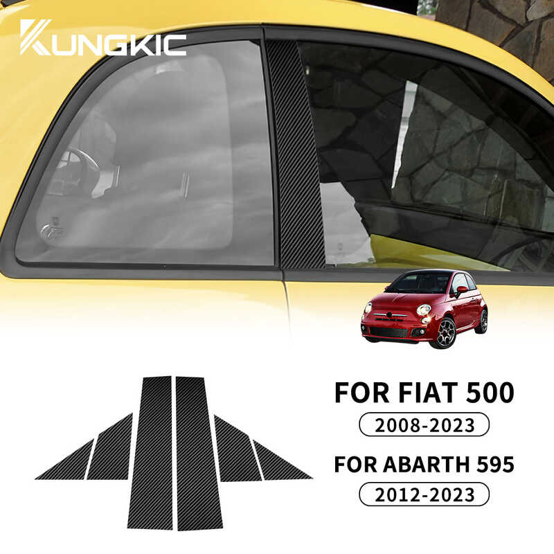 Real 3 Soft Carbon Fiat 500 08-23 Para Abarth 595 695 2012-2017 2018 ...