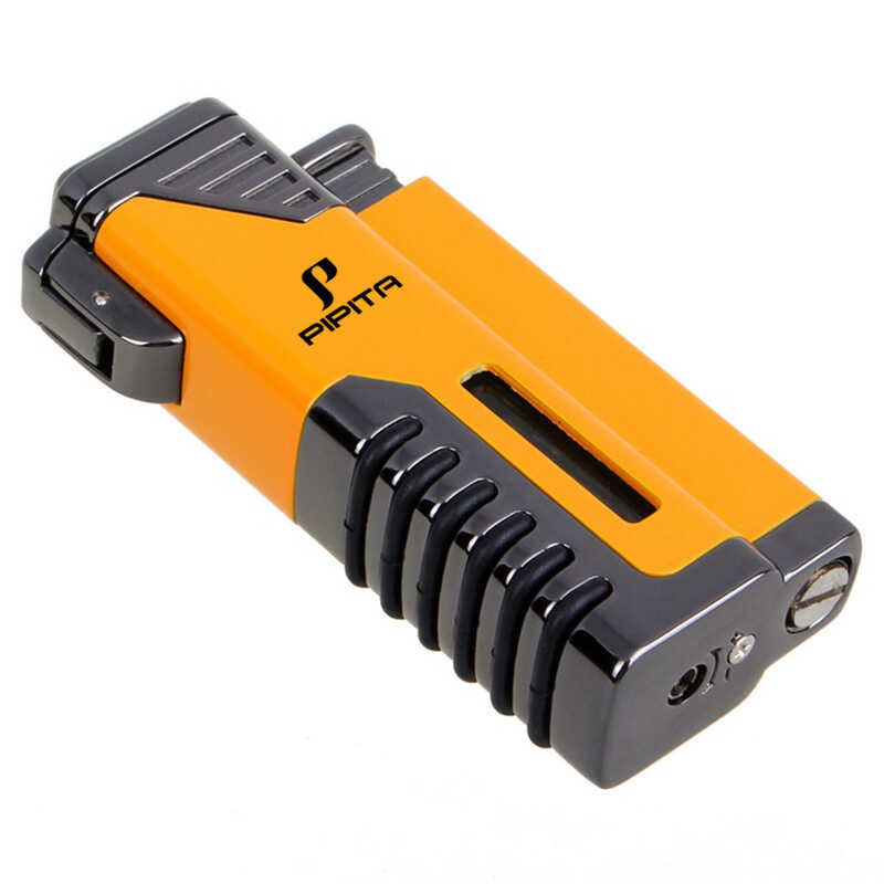 Cigar PIPITA Windproof Refillable Butane Torch 4 Jet Flame Lighters ...
