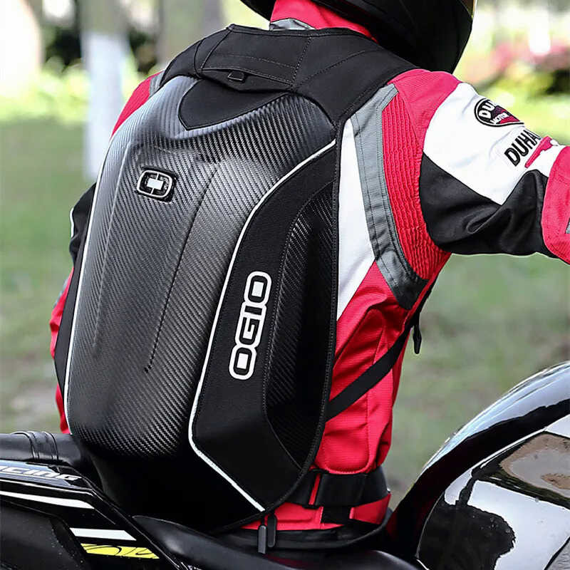 30-48L Ogio Carbon Fiber Hard Shell Motorcycle Backpack S Moto Racing ...