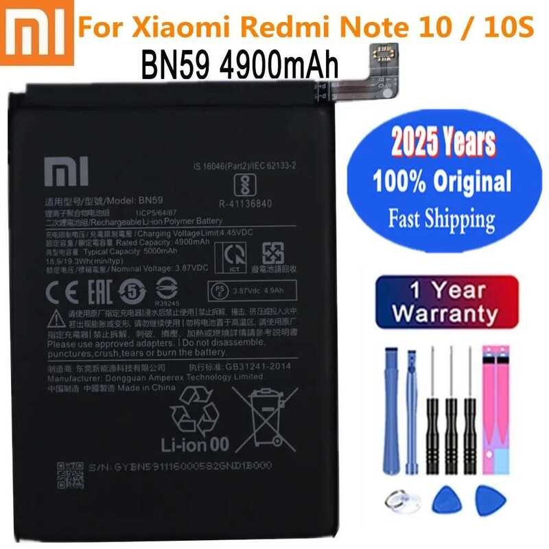 Years 2025 5000mAh BN59 Original Battery For Xiaomi Redmi Note 10 10S ...