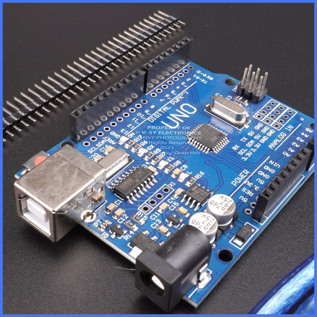 ۞ ┏ Arduino UNO R3 CH340G SMD Arduino Compatible Motherboard with USB Male Pin Header ATMEGA328P ...