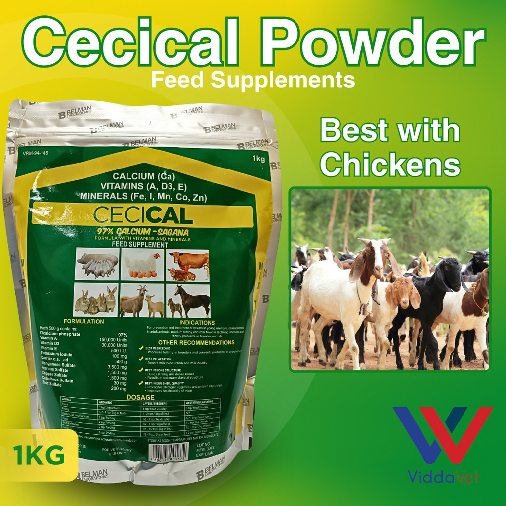 1kg Cecical Powder (Calcium) Feed Additive (Vitamin & Minerals) for ...