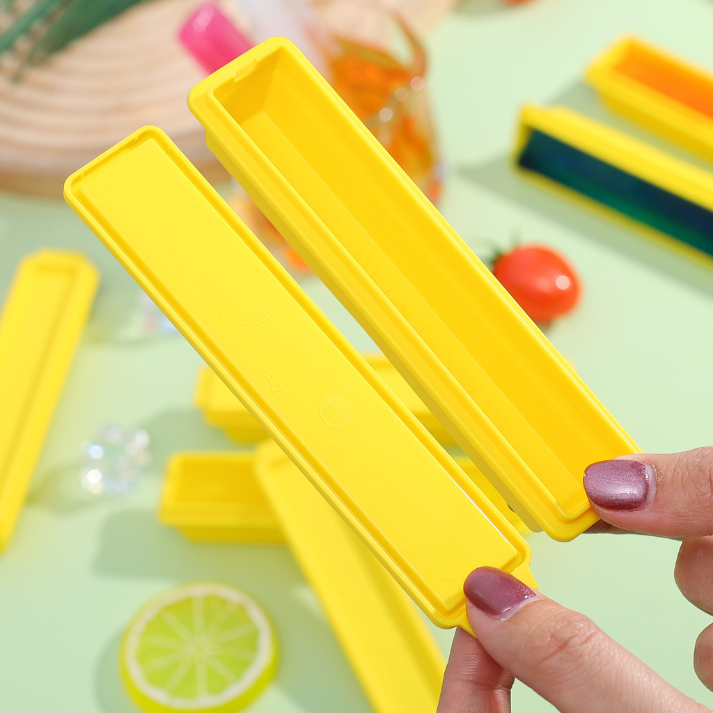 Easy Release French Fries Shaped Ice Cube Molds with Lid Creative Drop ...