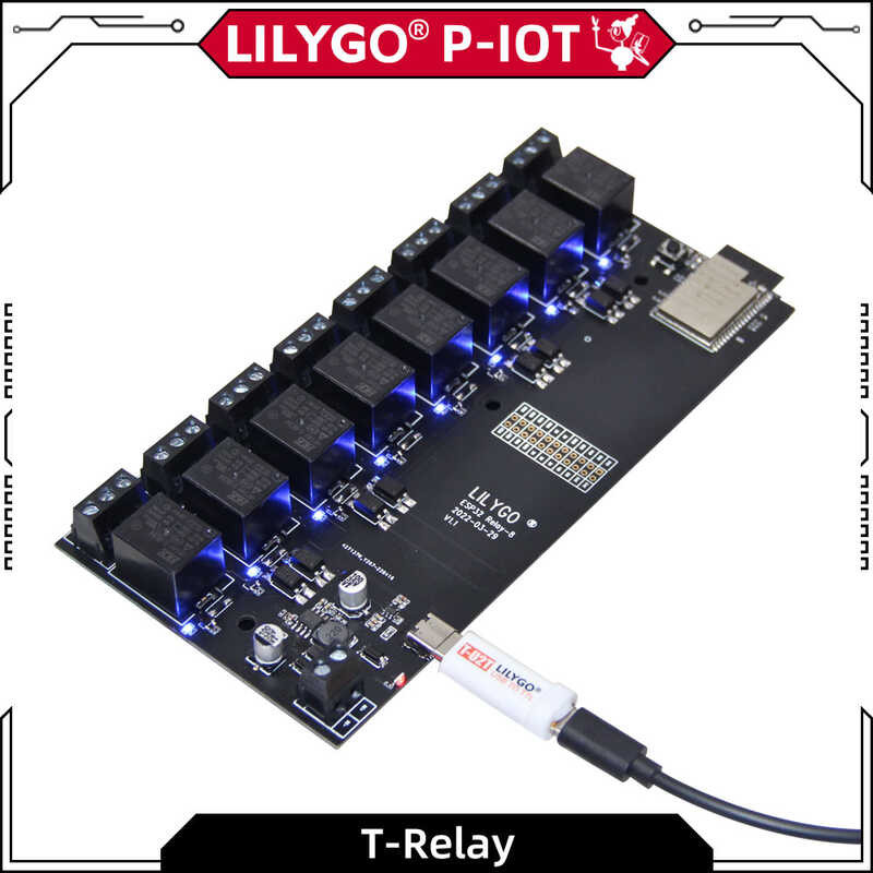 Lilygo® ☆ T-Relay Esp32 5V Relay Module 8 Channel With Optocoupler ... Lilygo® ☆ T-Relay Esp32 5V Relay Module 8 Channel With Optocoupler ...